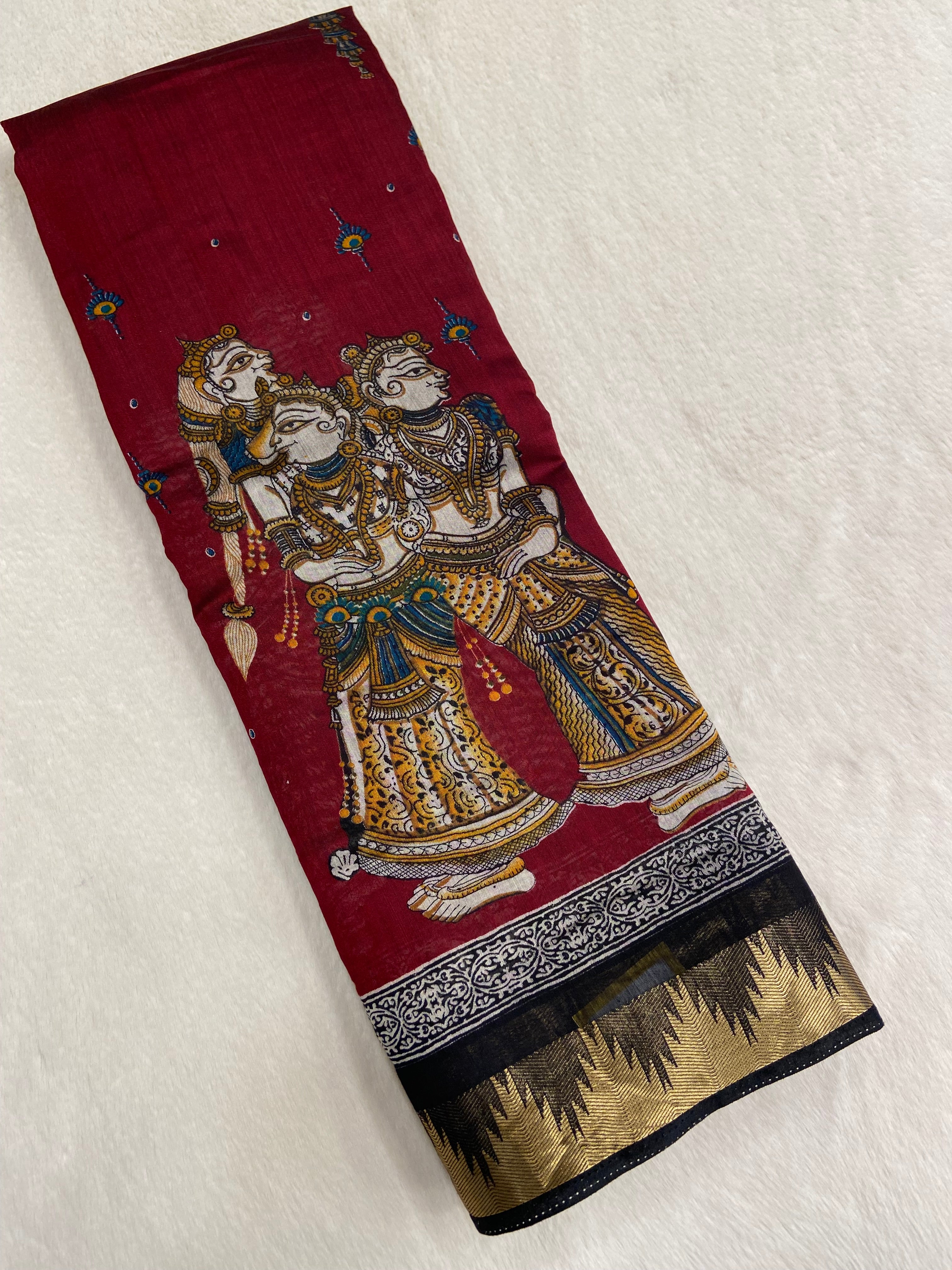 Premium Semi Chanderi Saree – Kanjeevaram Silk Mandir