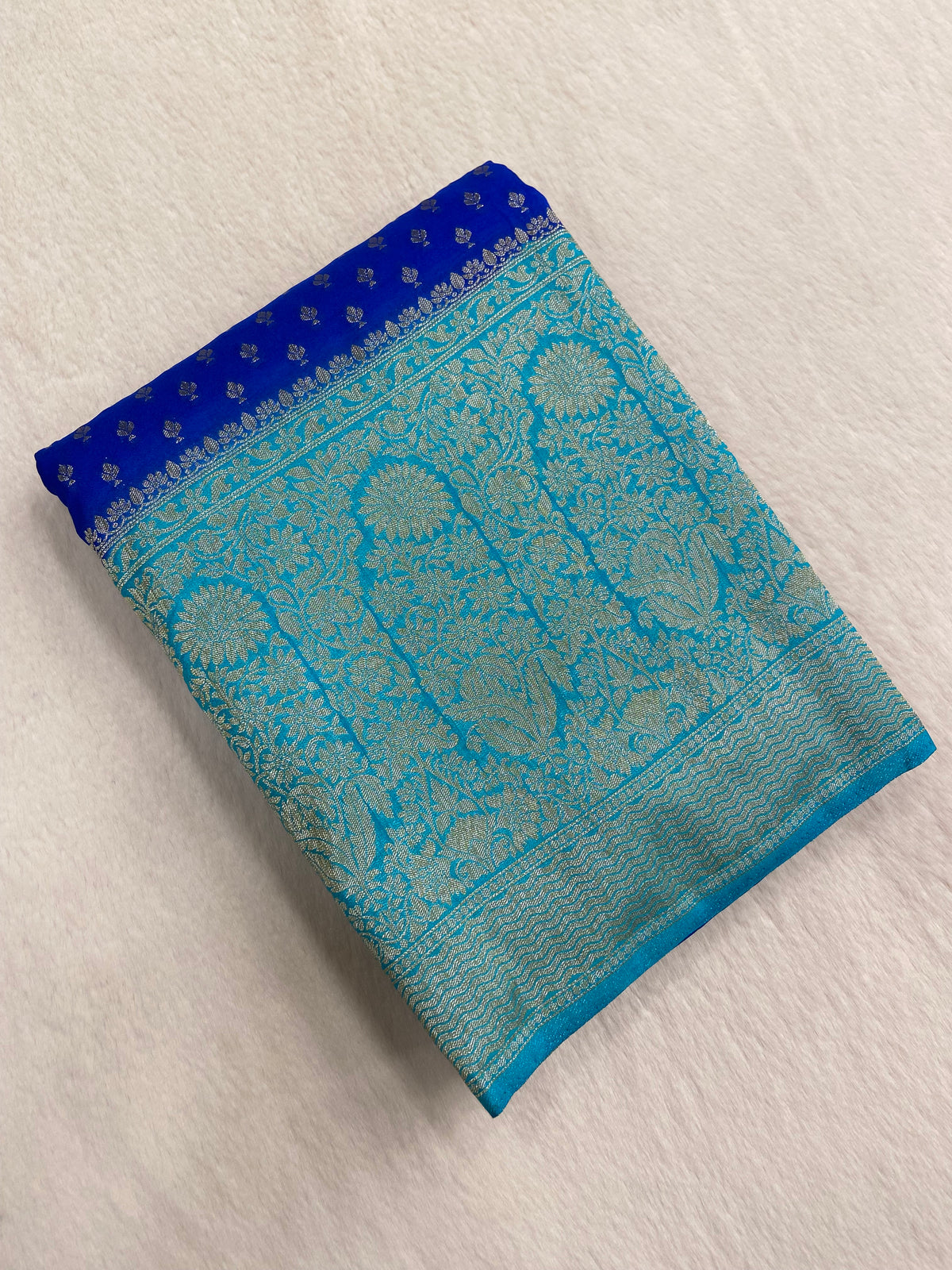 Semi Khaddi Georgette Saree – Kanjeevaram Silk Mandir