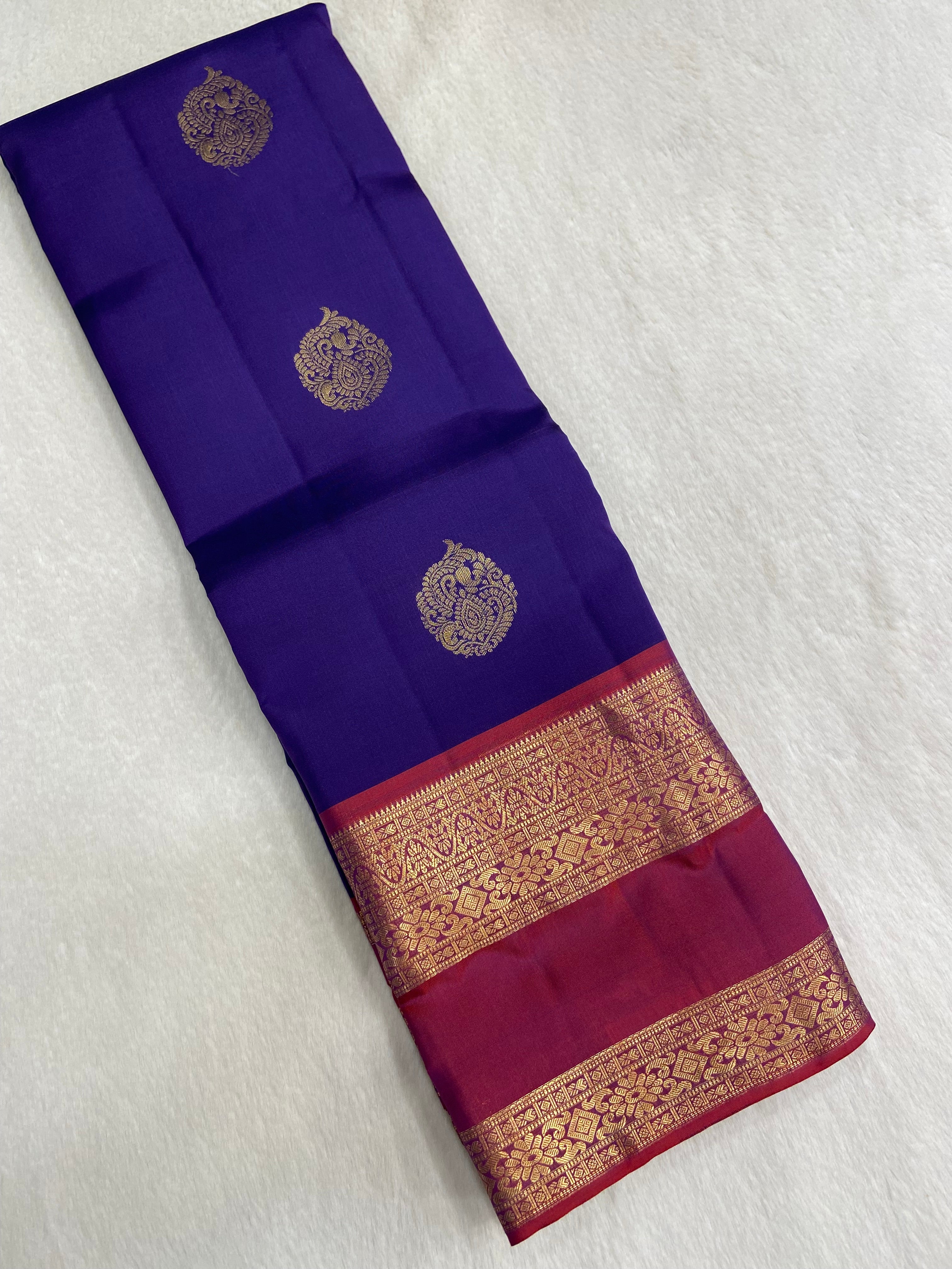 Half Mix Kanjeevaram Silk Saree – Kanjeevaram Silk Mandir